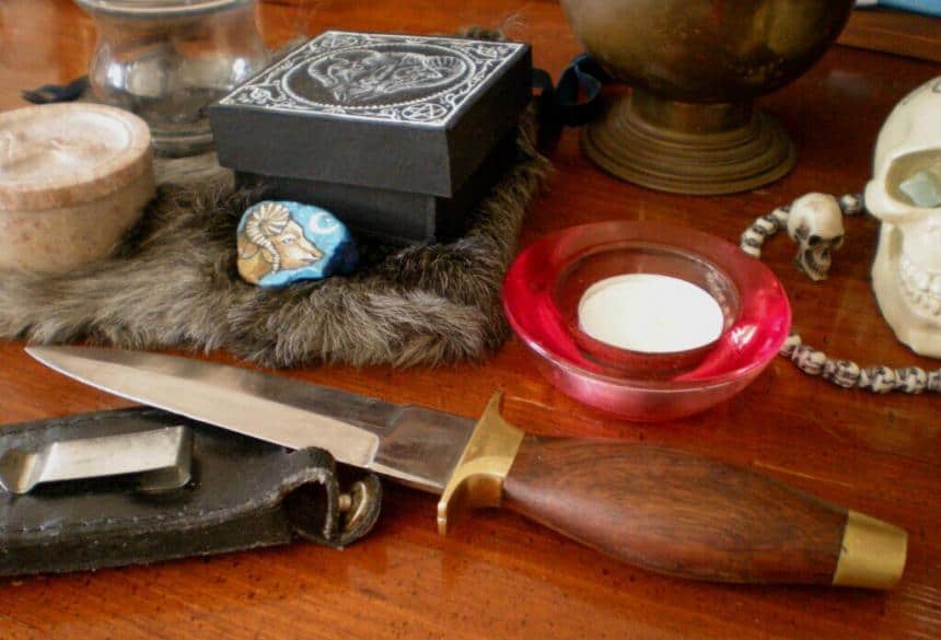 What is an athame - a double sided black handled knife